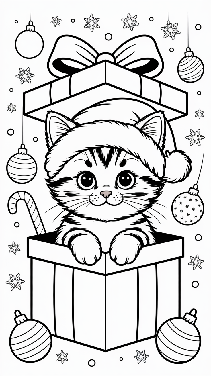 Adorable Kitten Coloring Pages – Cute & Creative Fun for Kids and Cat ...