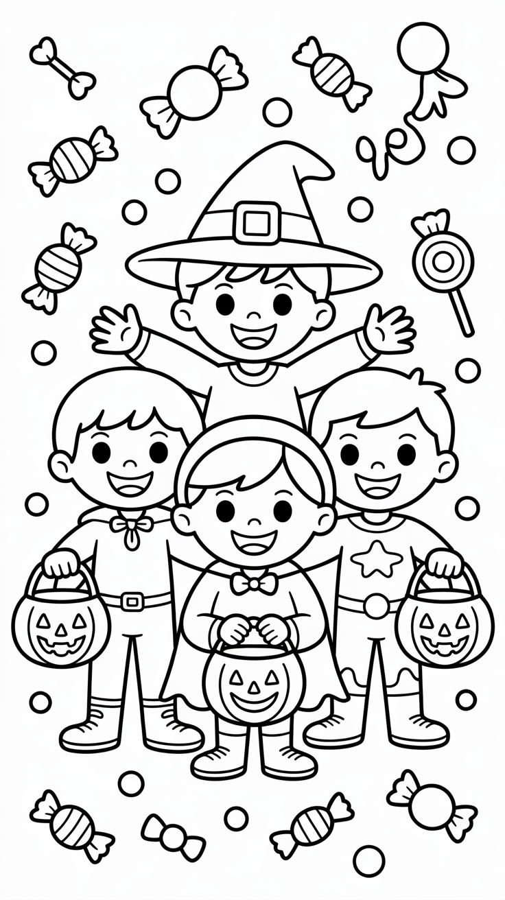 Spooky & Fun Halloween Coloring Pages – Free Printables for Kids and ...