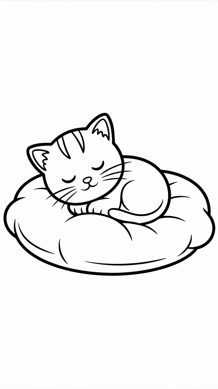 Adorable Kitten Coloring Pages – Cute & Creative Fun for Kids and Cat ...