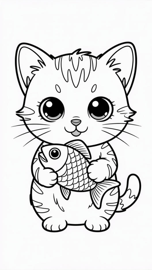 Adorable Kitten Coloring Pages – Cute & Creative Fun for Kids and Cat ...
