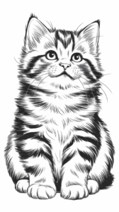 Adorable Kitten Coloring Pages – Cute & Creative Fun for Kids and Cat ...