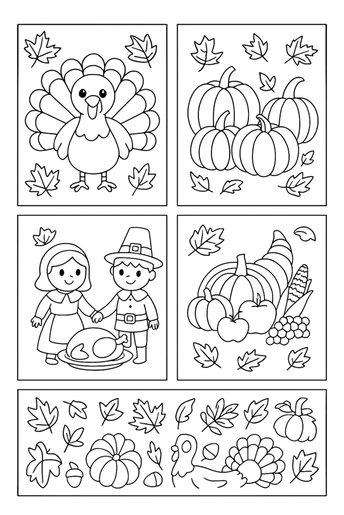 Thanksgiving Coloring Pages: Fun Activities for All Ages - Craft Art DIY