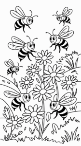 🐝 Bee Coloring Pages – Fun & Educational Printables for Kids - Craft ...