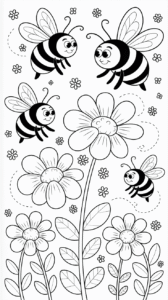 🐝 Bee Coloring Pages – Fun & Educational Printables for Kids - Craft ...