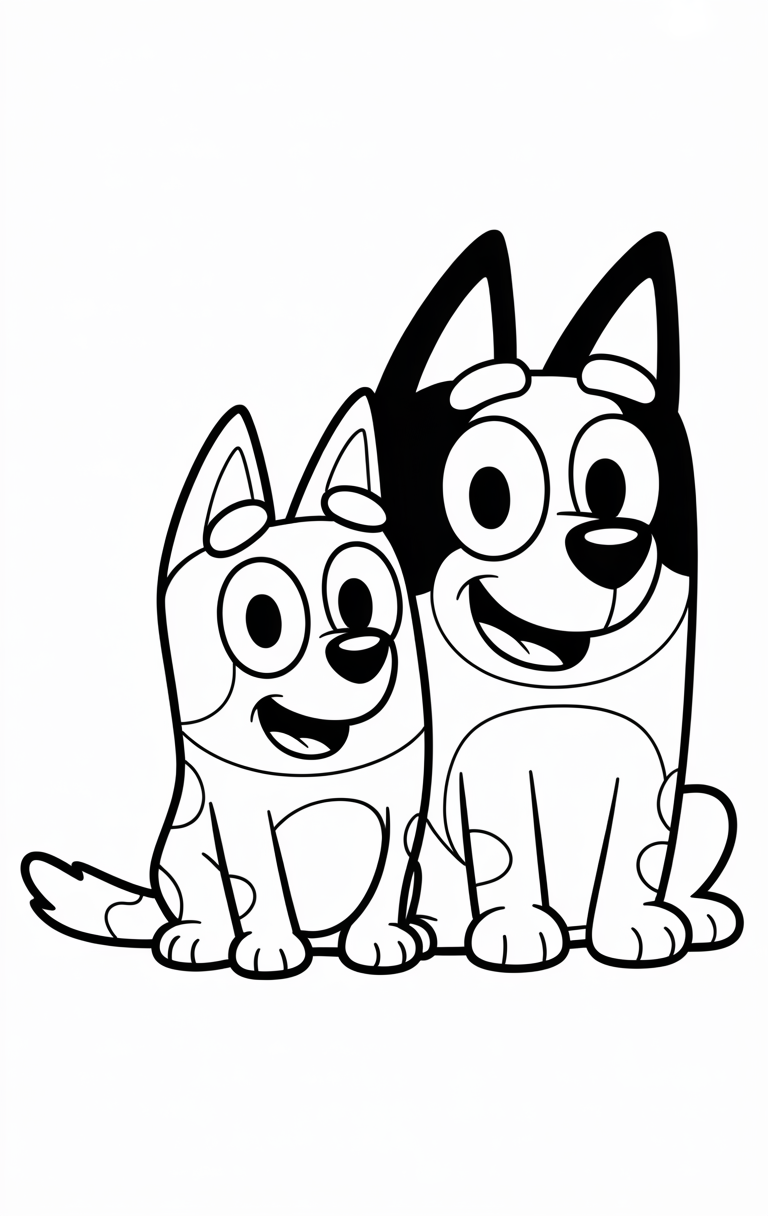 🎨 Bluey Coloring Pages – Free Printable Fun for Kids & Families - Craft ...